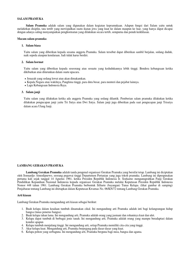 Materi Salam Dan Lambang Pramuka | PDF