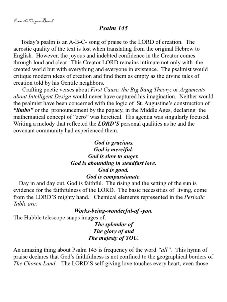 Psalm 145 - 14th Sunday | PDF