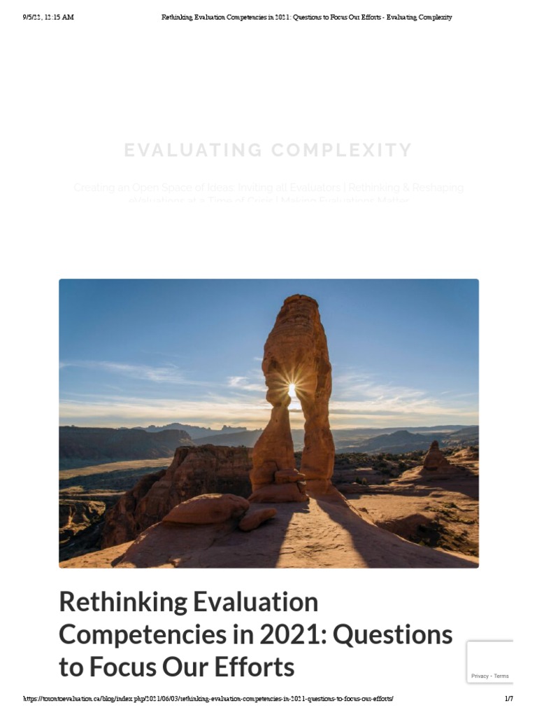 Rethinking Evaluation Competencies in 2021 - Questions To Focus Our Efforts - Evaluating ...