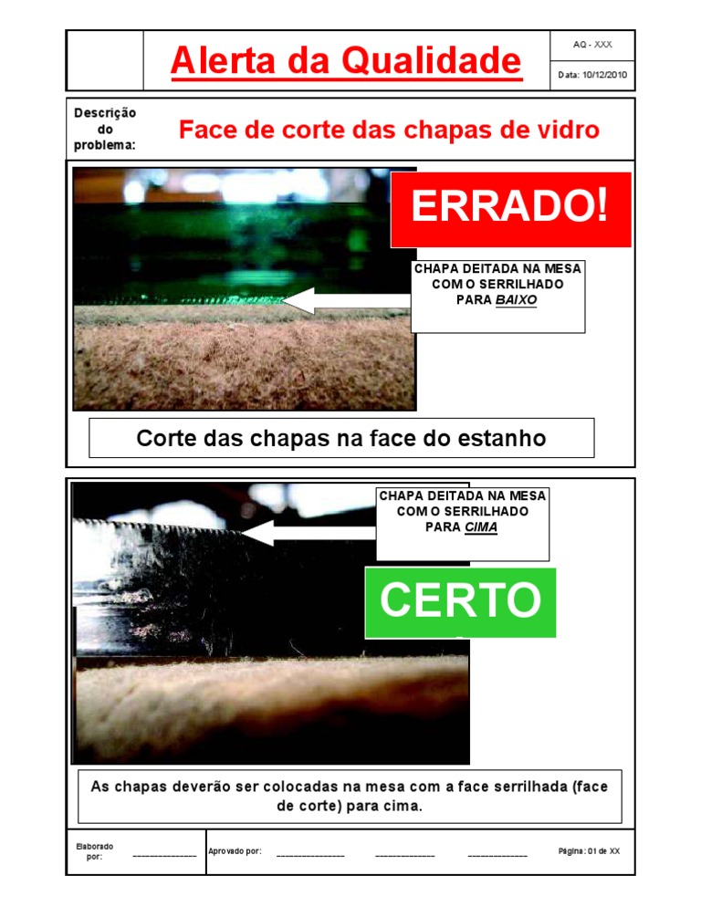 Modelo Alerta Da Qualidade | PDF