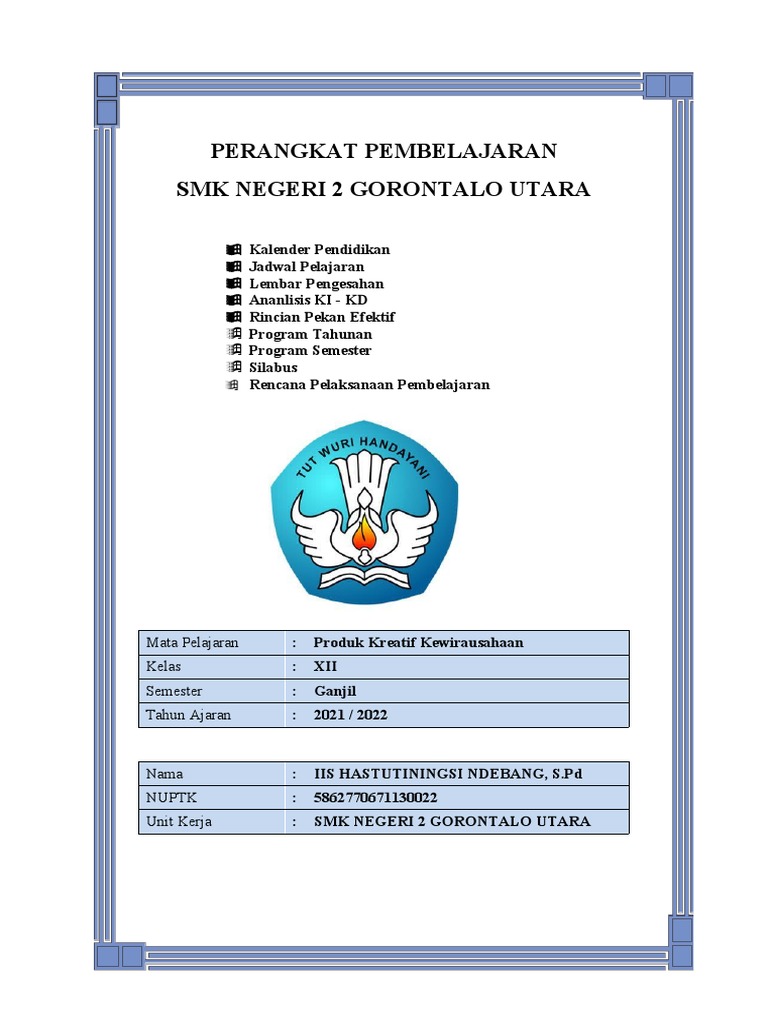 Cover RPP PKK 1 | PDF