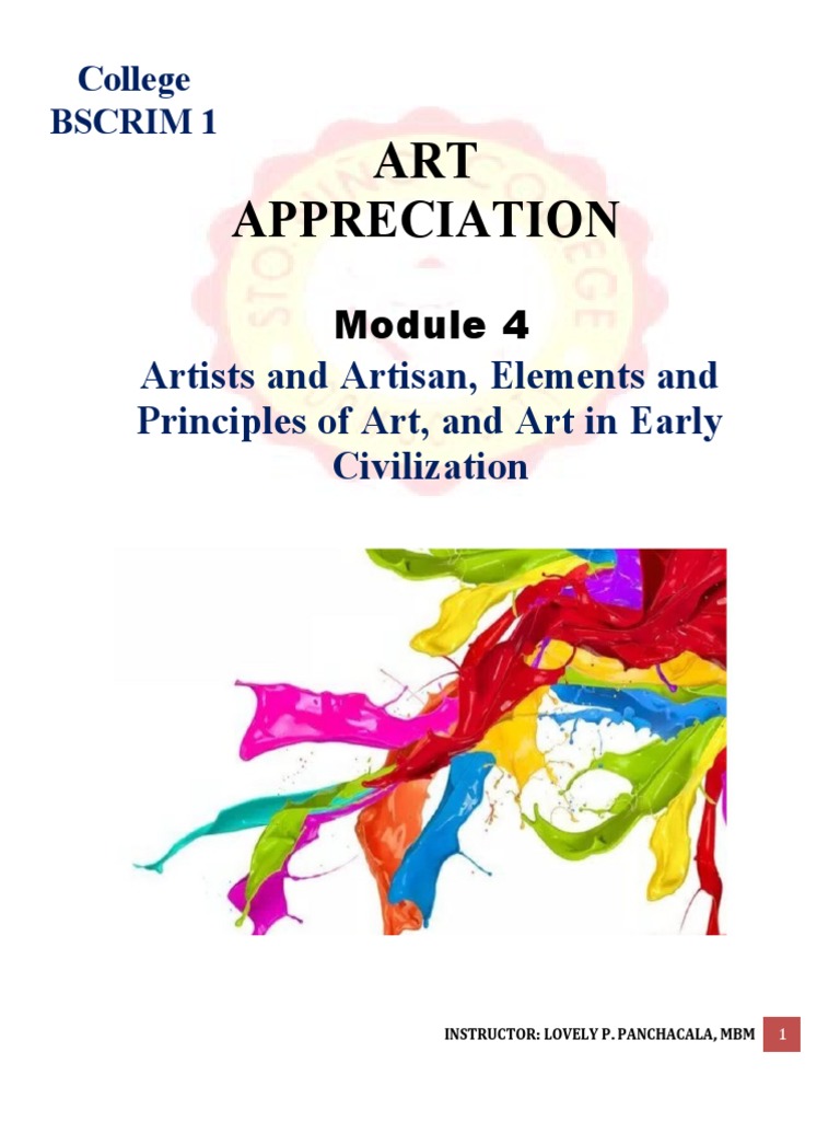 Module 4 Art of Appreciation | PDF | Paintings | The Arts