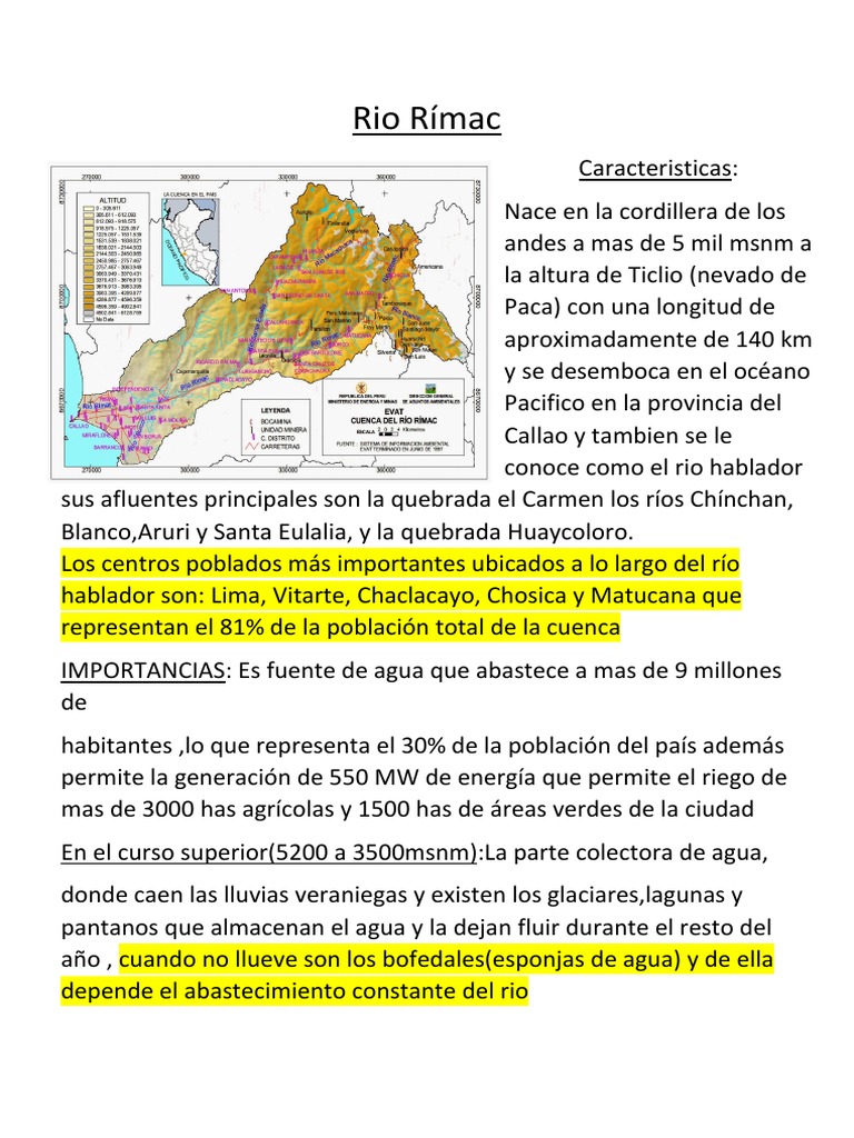Rio Rímac Completo | PDF | Río | Hidrología