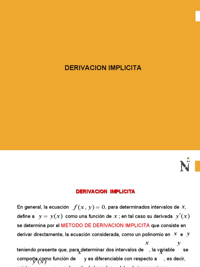 Derivación Implícita y Aplicaciones | PDF | Derivado | Álgebra