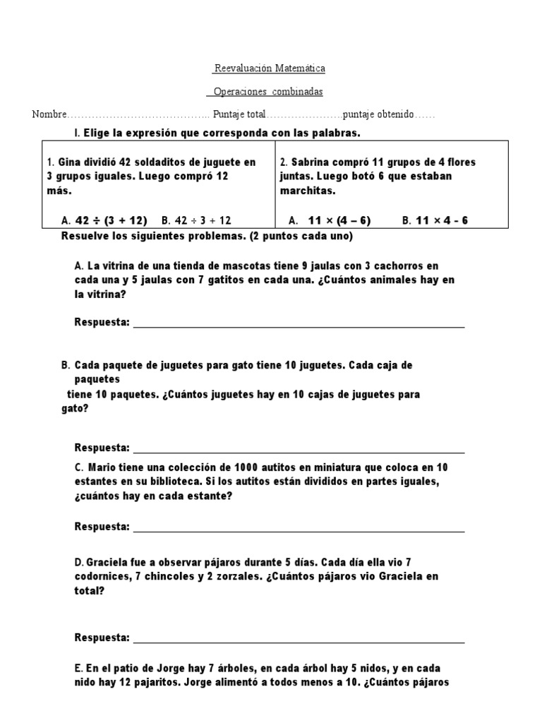 Ensayo Matematica 6to | PDF Ensayo Matematica 6to | PDF