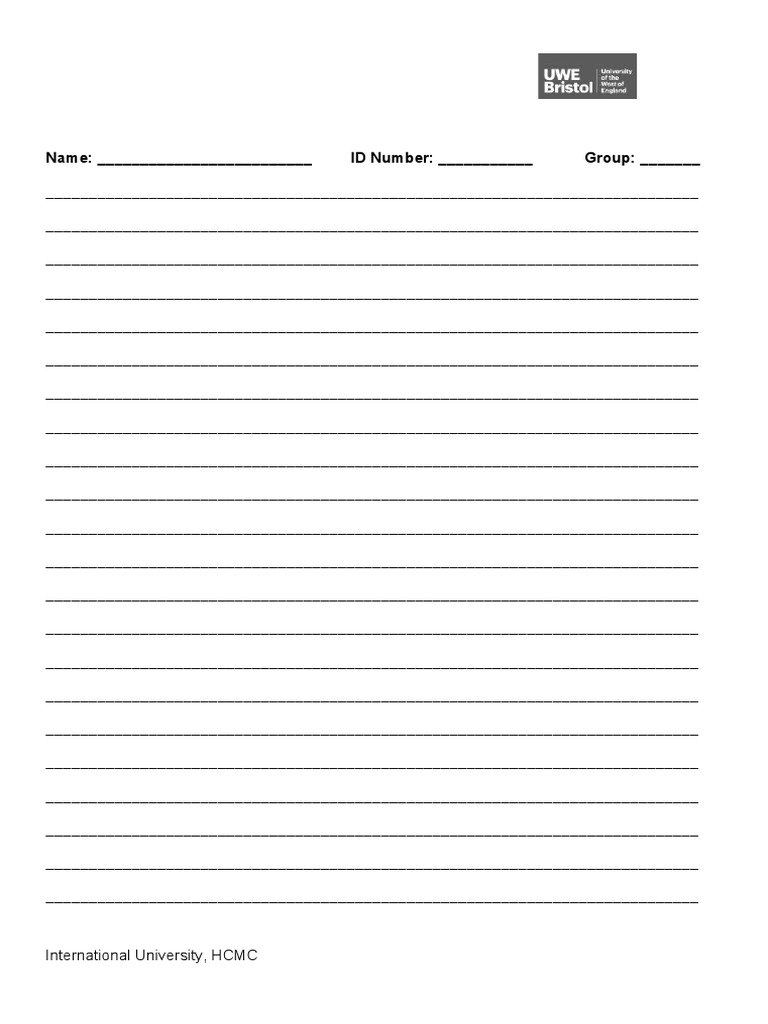 Writing Answer Sheet | PDF