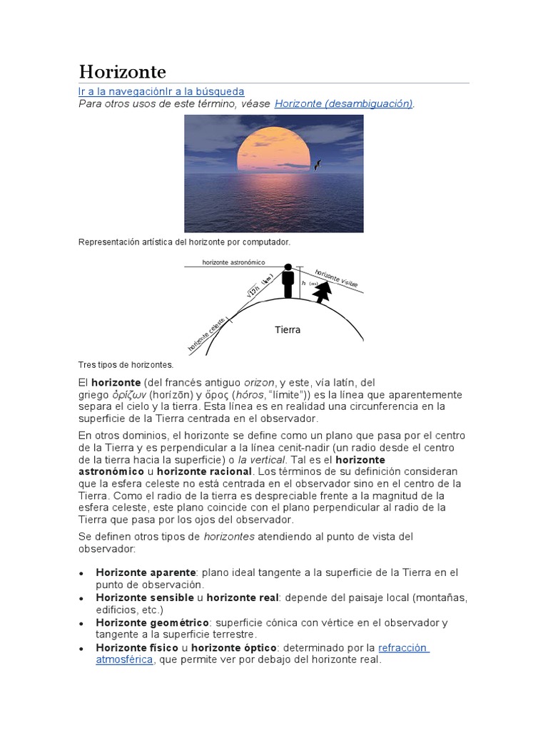 Horizonte | PDF | Horizonte | Astronomía