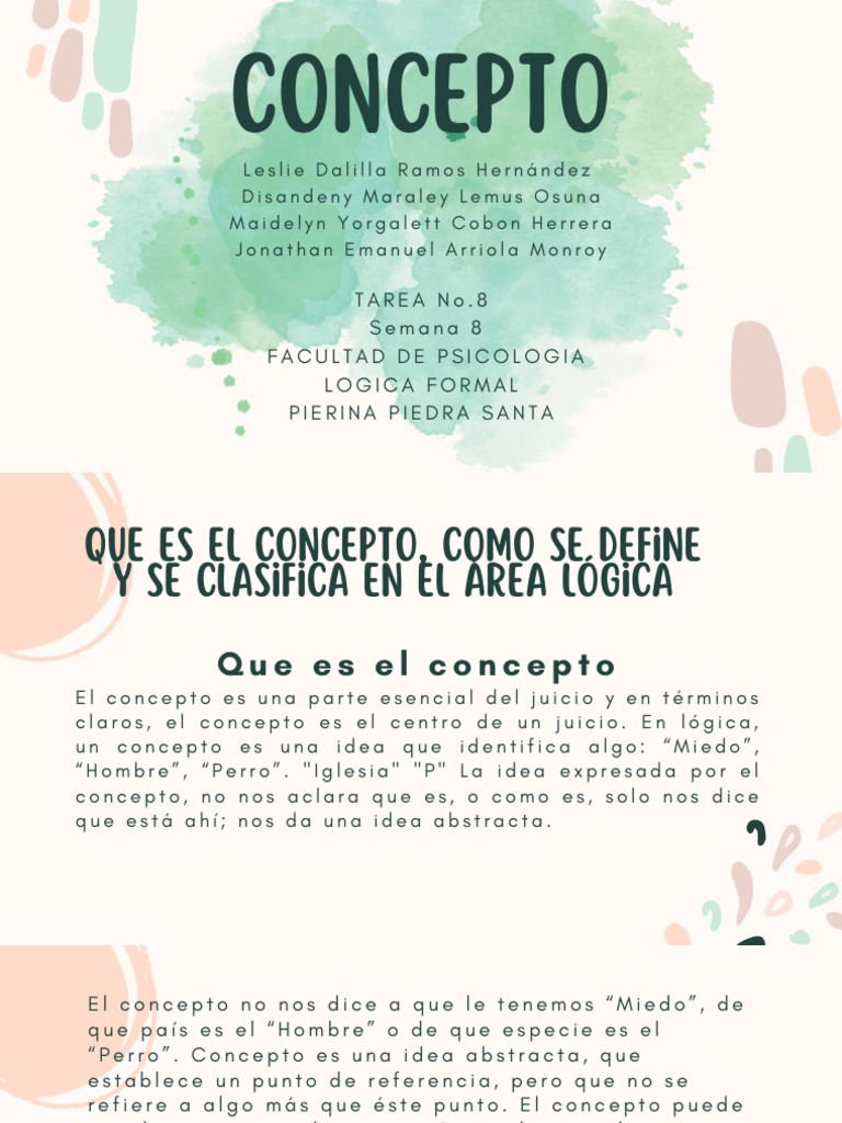 Presentacion Cocepto | PDF | Concepto | Lógica