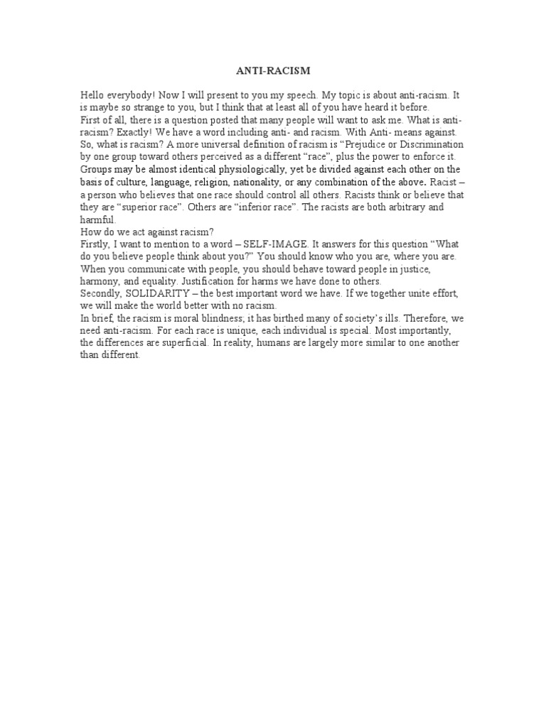 Understanding Anti-Racism Concepts | PDF