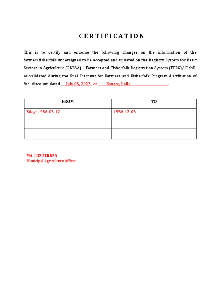 Certificate-of-Oneness | PDF