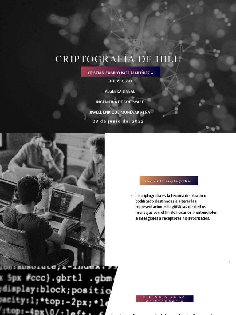 Criptografia Metodo de Hill | PDF | Cifrado | Criptografía