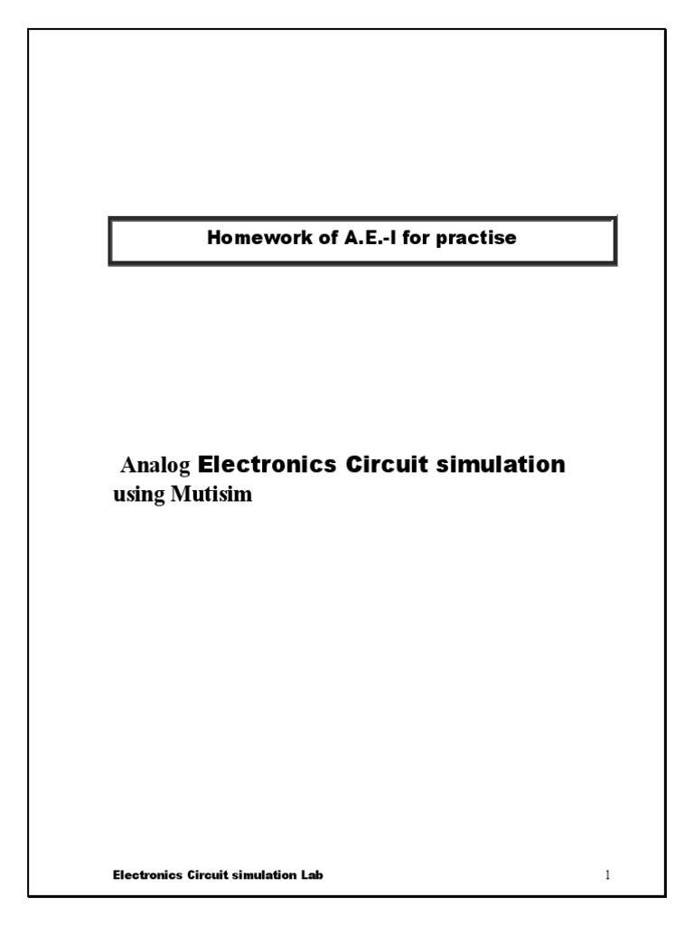 Multisim Workbook | Download Free PDF | Amplifier | Operational Amplifier