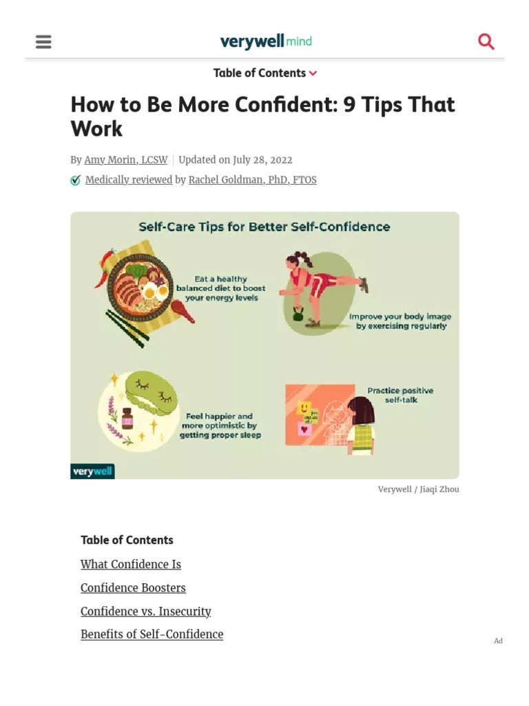 How To Build Self-Confidence | PDF | Self Esteem | Mental Health