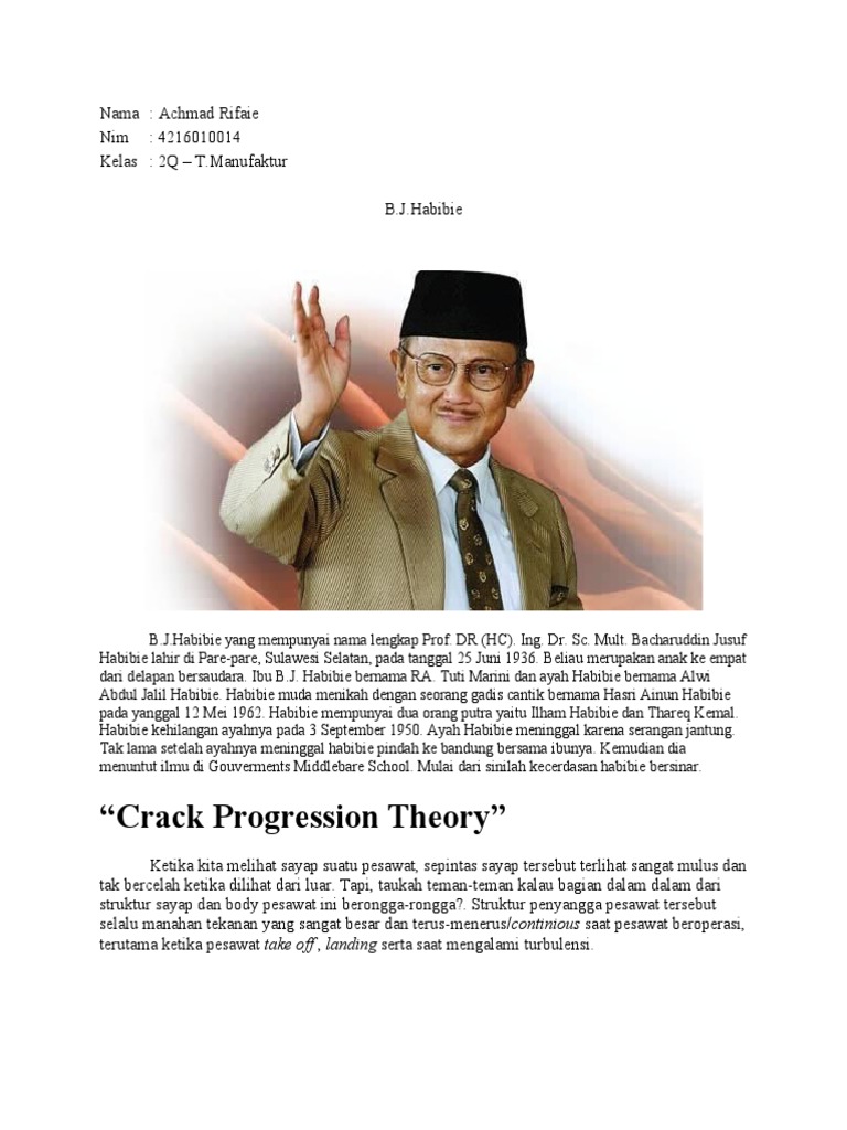 BJ Habibie dan Teori Crack Progression | PDF
