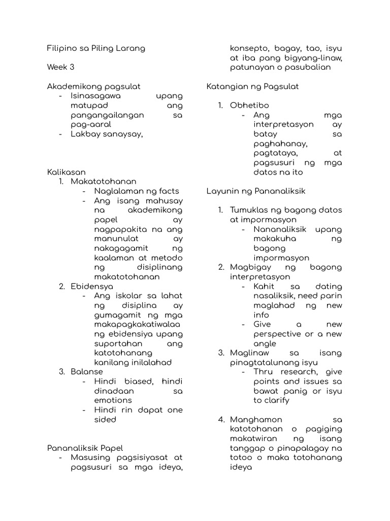 Filipino Sa Piling Larang | PDF