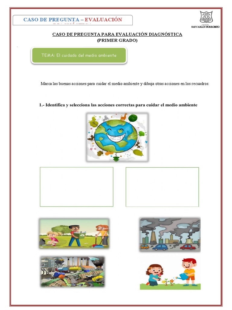 Evaluación Primer Grado Primaria Pdf