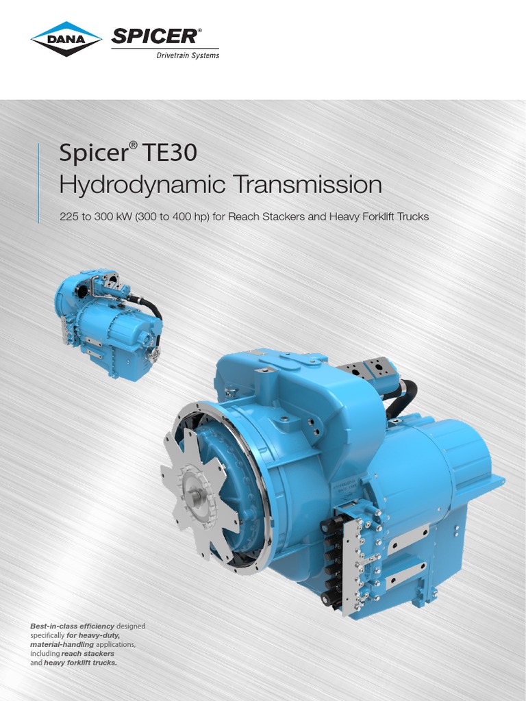 Spicer TE30 Hydrodynamic Transmission: 225 To 300 KW (300 To 400 HP ...
