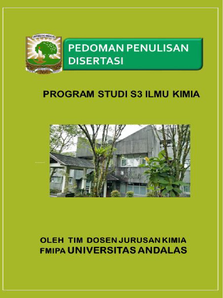 Pedoman PENULISAN DISERTASI | PDF