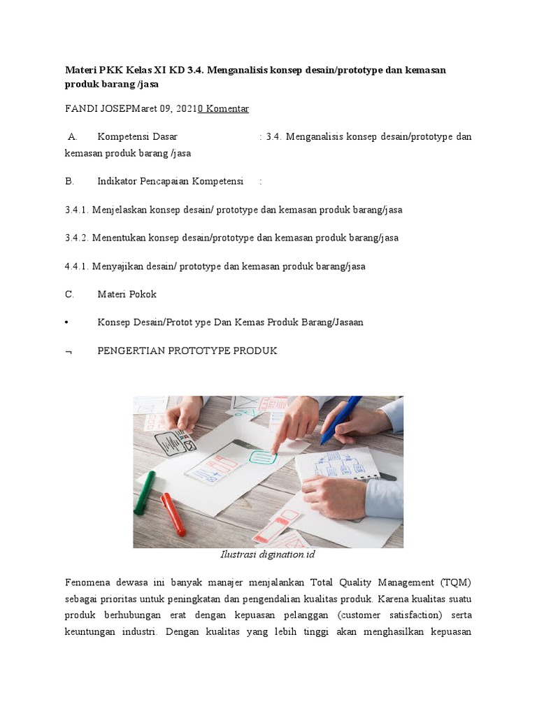 Materi PKK Kelas XI KD 3 | PDF