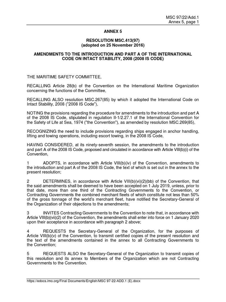 MSC 413 | PDF | Ships | Anchor