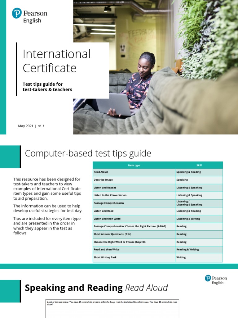 Peic Test Tips Guide | PDF | Reading Comprehension | Question