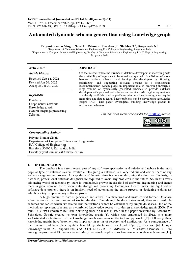 Automated Dynamic Schema Generation Using Knowledge Graph Pdf Databases Conceptual Model