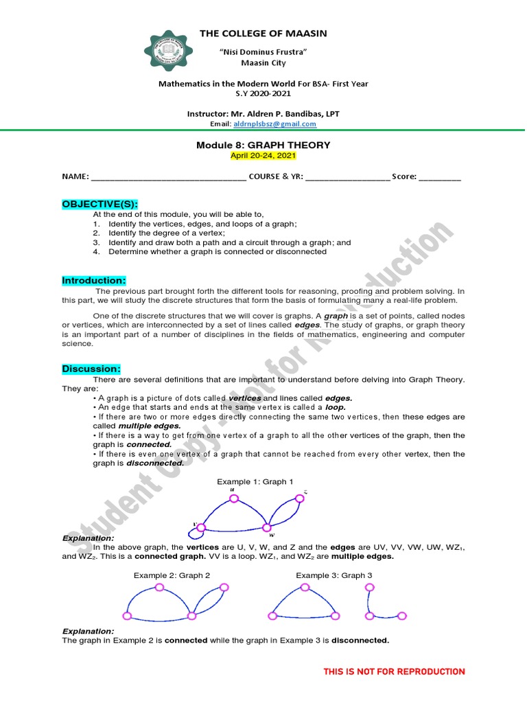 Module 8 | PDF | Vertex (Graph Theory) | Graph Theory
