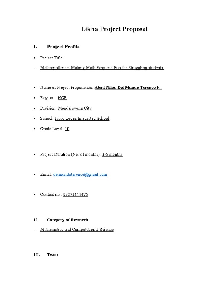 Project Proposal MathFinal | PDF | Science | Mathematics