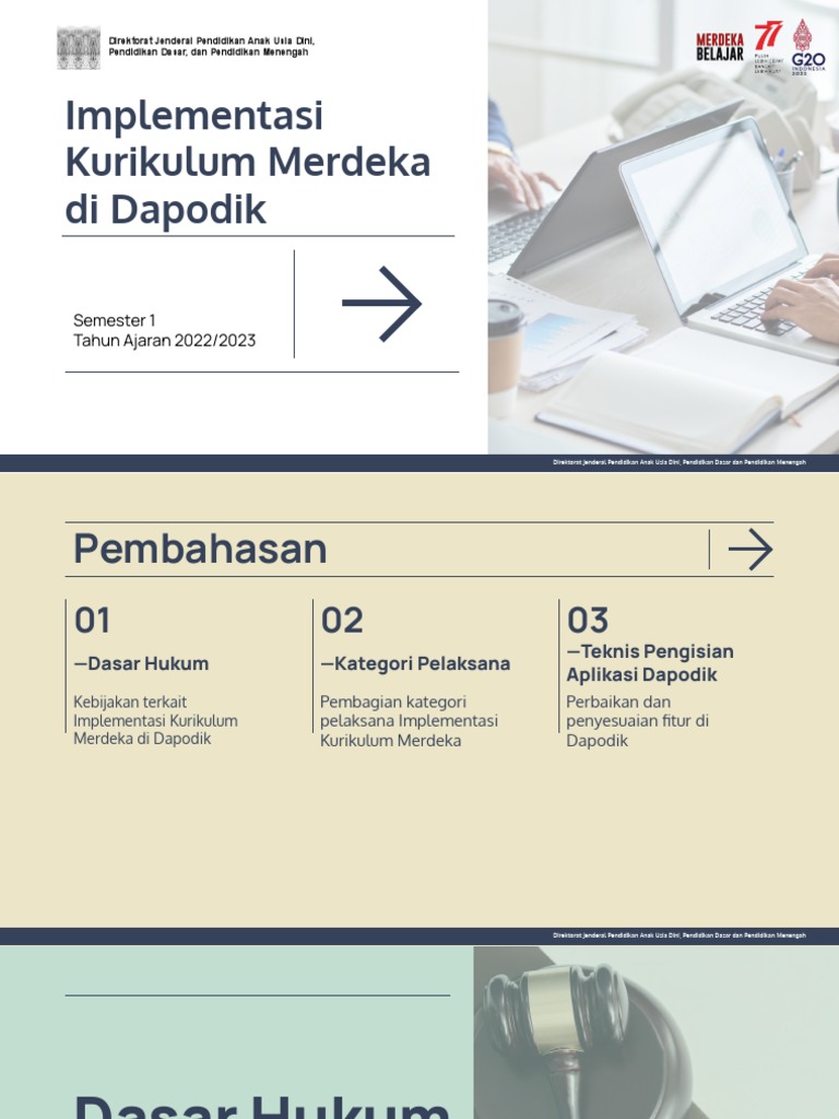 Implementasi Kurikulum Merdeka Di Dapodik Versi 2023 | PDF