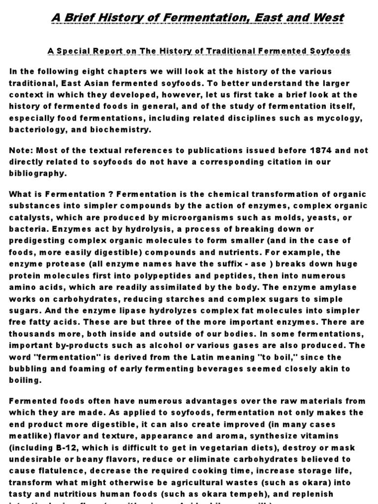 A Brief History of Fermentation | PDF | Fermentation | Louis Pasteur