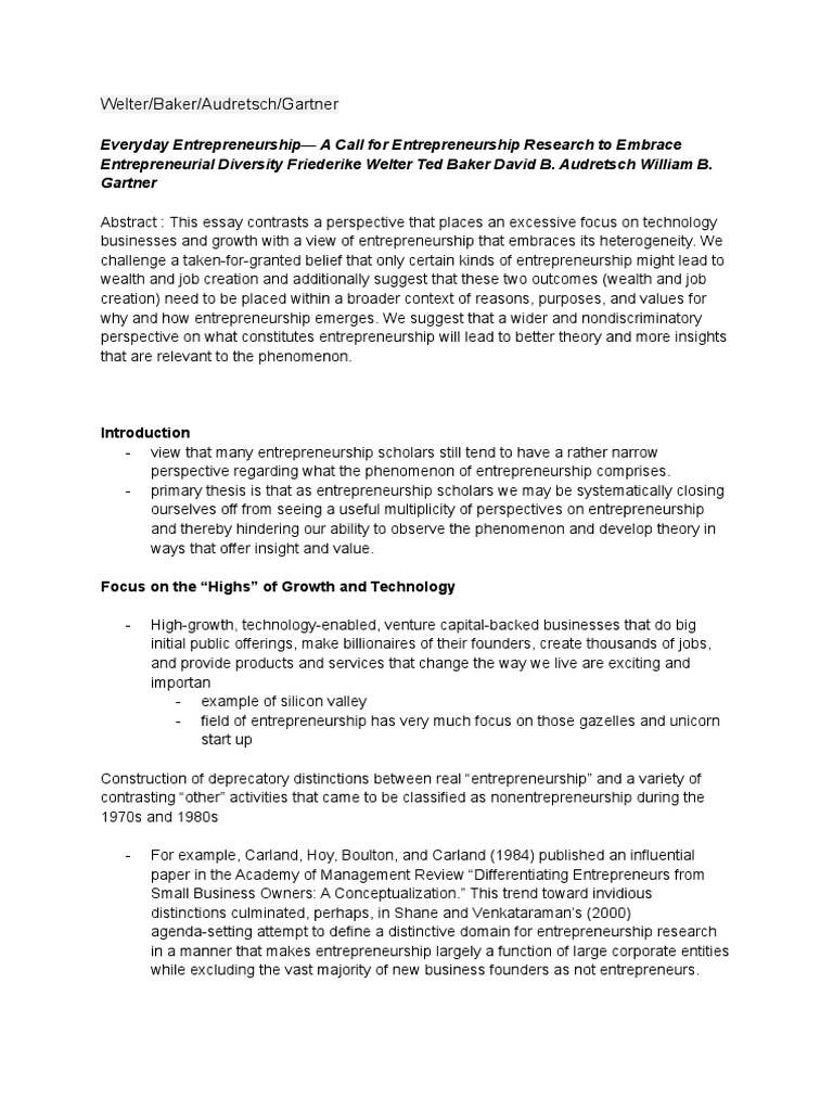 Mundane Day Reading Notes | PDF | Entrepreneurship | Cognition