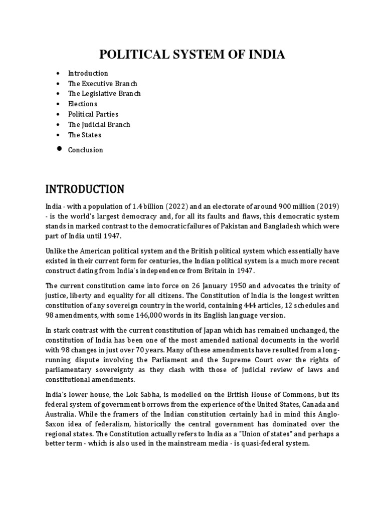 Political System of India, China, Turkiye, Iran | PDF | Indian National ...
