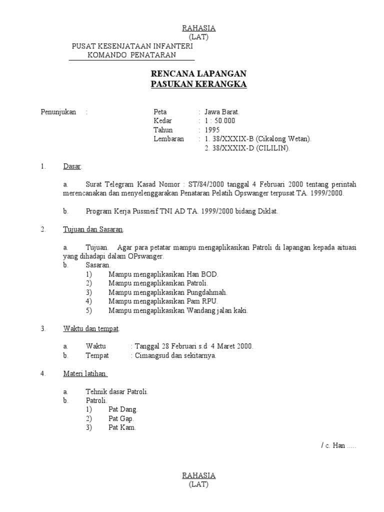 RENLAP PSK Kerangka | PDF