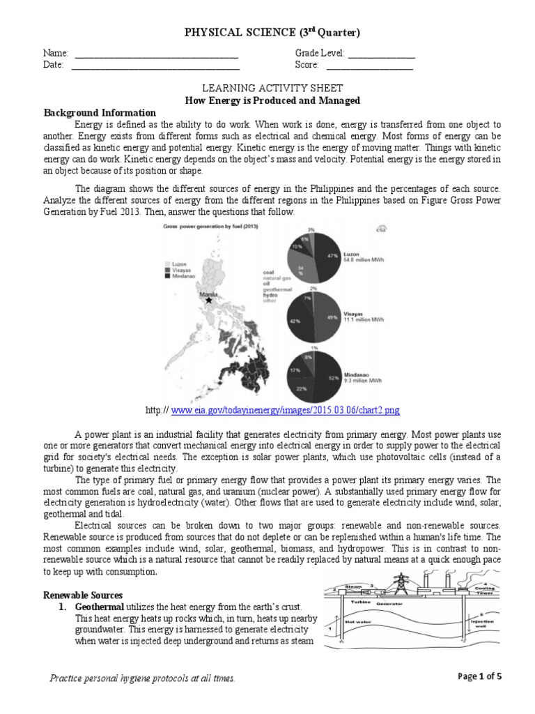 Las-Physical Science | PDF | Solar Power | Electricity Generation