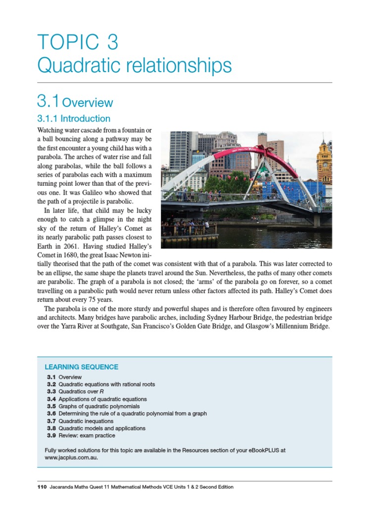 C 03 Quadratic Relationships | PDF | Quadratic Equation | Factorization