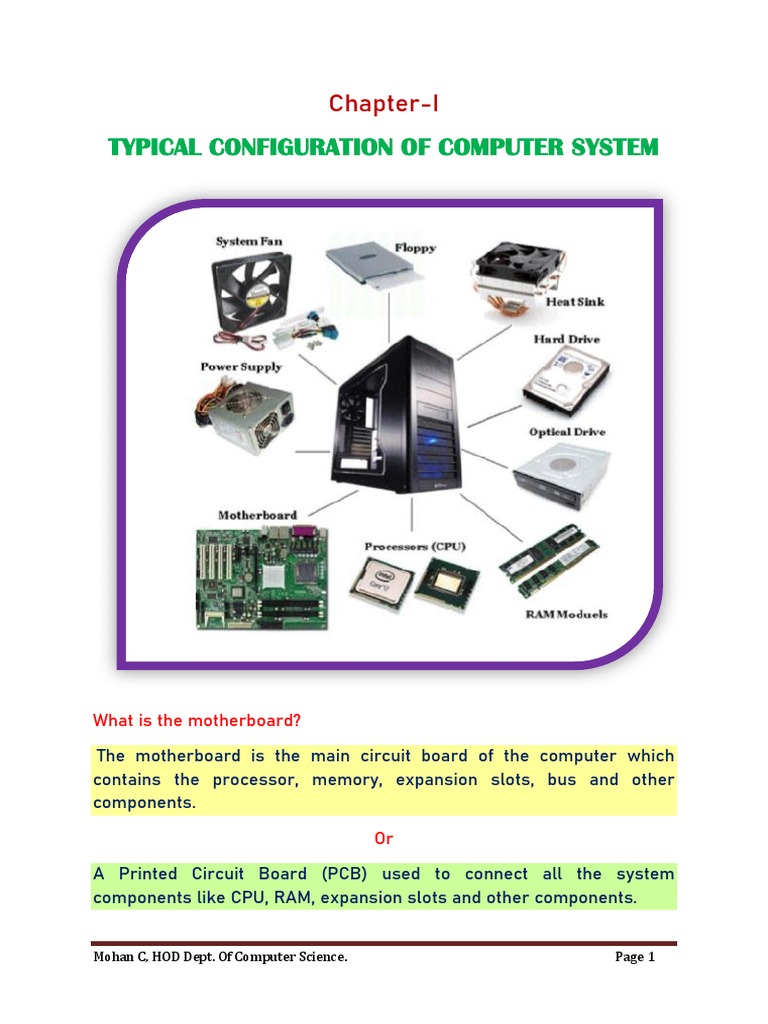 Typical Configuration of Computers - Chapter - 1 | PDF | Random Access Memory | Dynamic Random ...