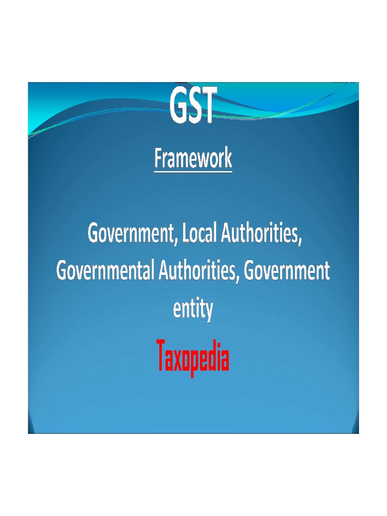 Gst Framework Pdf Value Added Tax Taxes