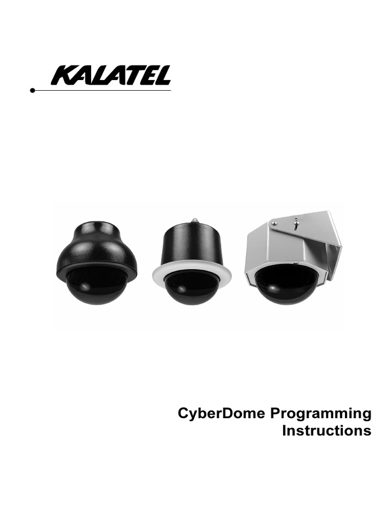CyberDome Kalatel | PDF | Menu (Computing) | Menu