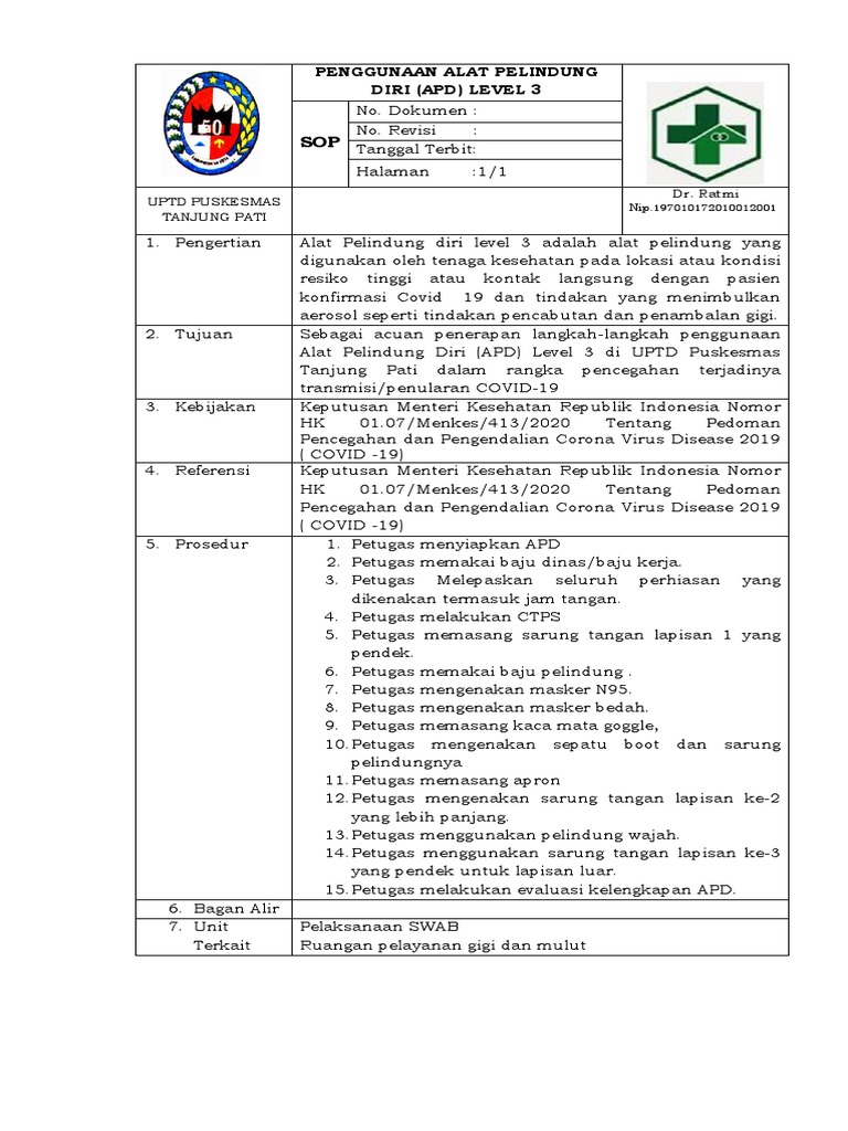 Panduan Penggunaan APD Level 3 COVID-19 | PDF | Sains & Matematika
