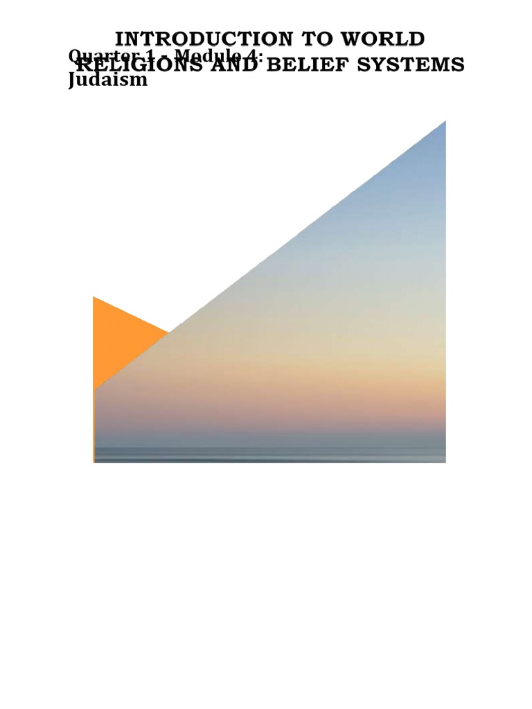 Module 4 - Judaism | PDF | Hebrew Bible | Bible