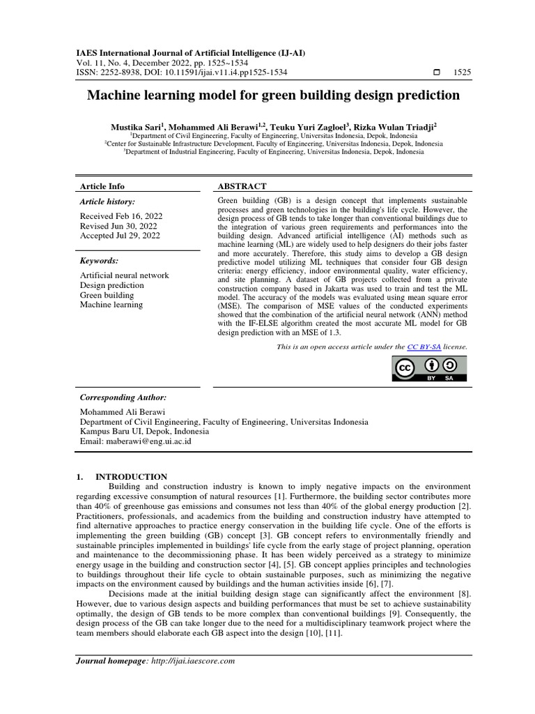 Machine Learning Model For Green Building Design Prediction | Download ...