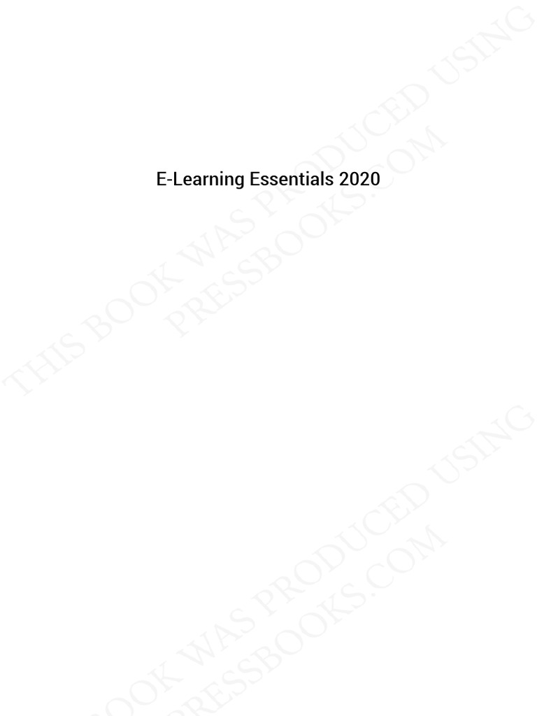 E-Learning-Essentials-2020-1586173112 | PDF | Constructivism (Philosophy Of Education) | Learning