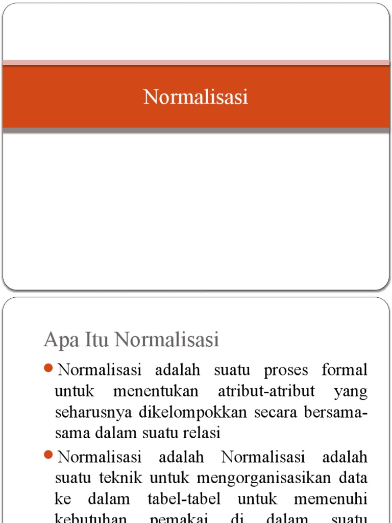 Bab 5 Normalisasi | PDF