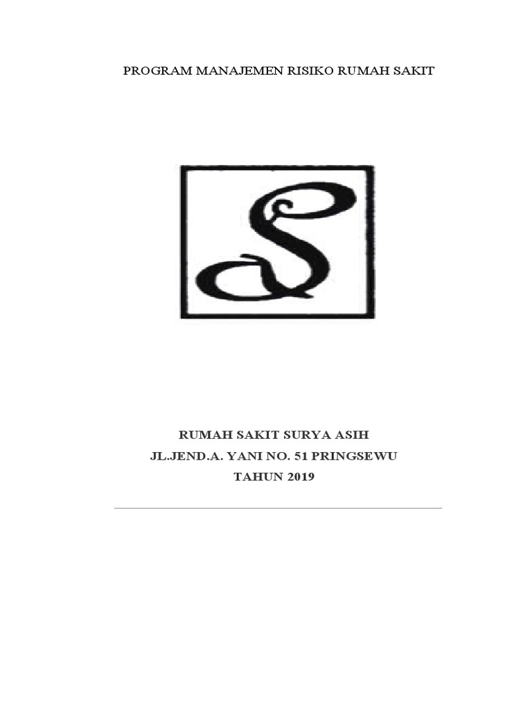 PMKP 12.1 - PROGRAM - MANAJEMEN - RISIKO - Rs Surya Asih | PDF