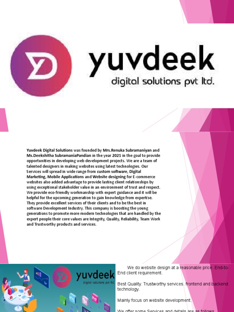 Yuvdeek Presentation | PDF | Application Software | Mobile App