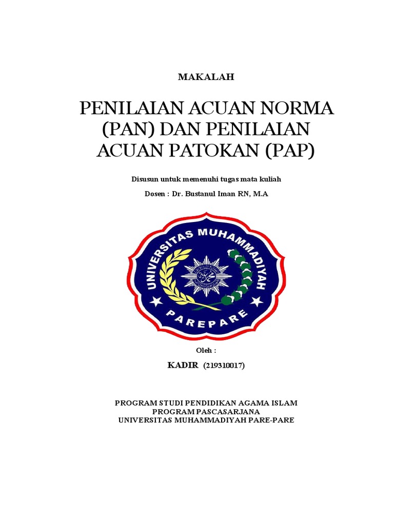 Kadir - Makalah PENILAIAN ACUAN NORMA | PDF
