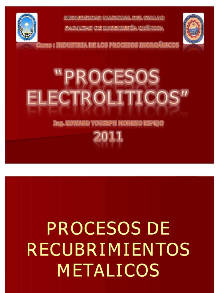 Procesos Electroliticos | PDF