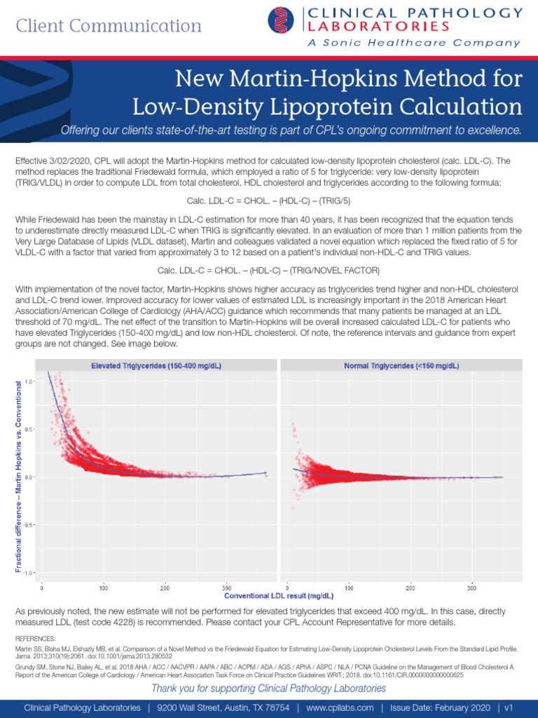 New Martin Hopkins Method For LDL C February 2020 | PDF | Self ...