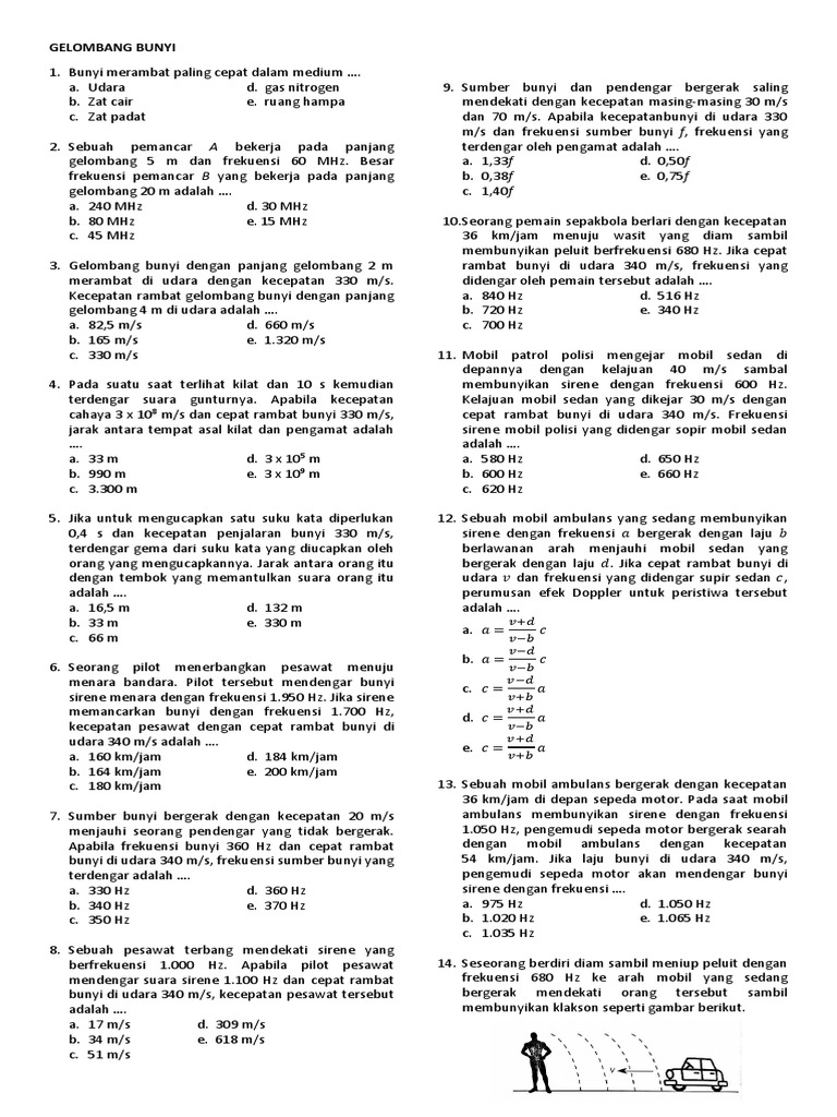 Gelombang Bunyi (Les) | PDF | Griya & Taman