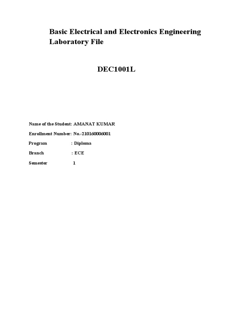 AMANAT KUMAR-21220521 (Experiments) | PDF | P–N Junction | Diode
